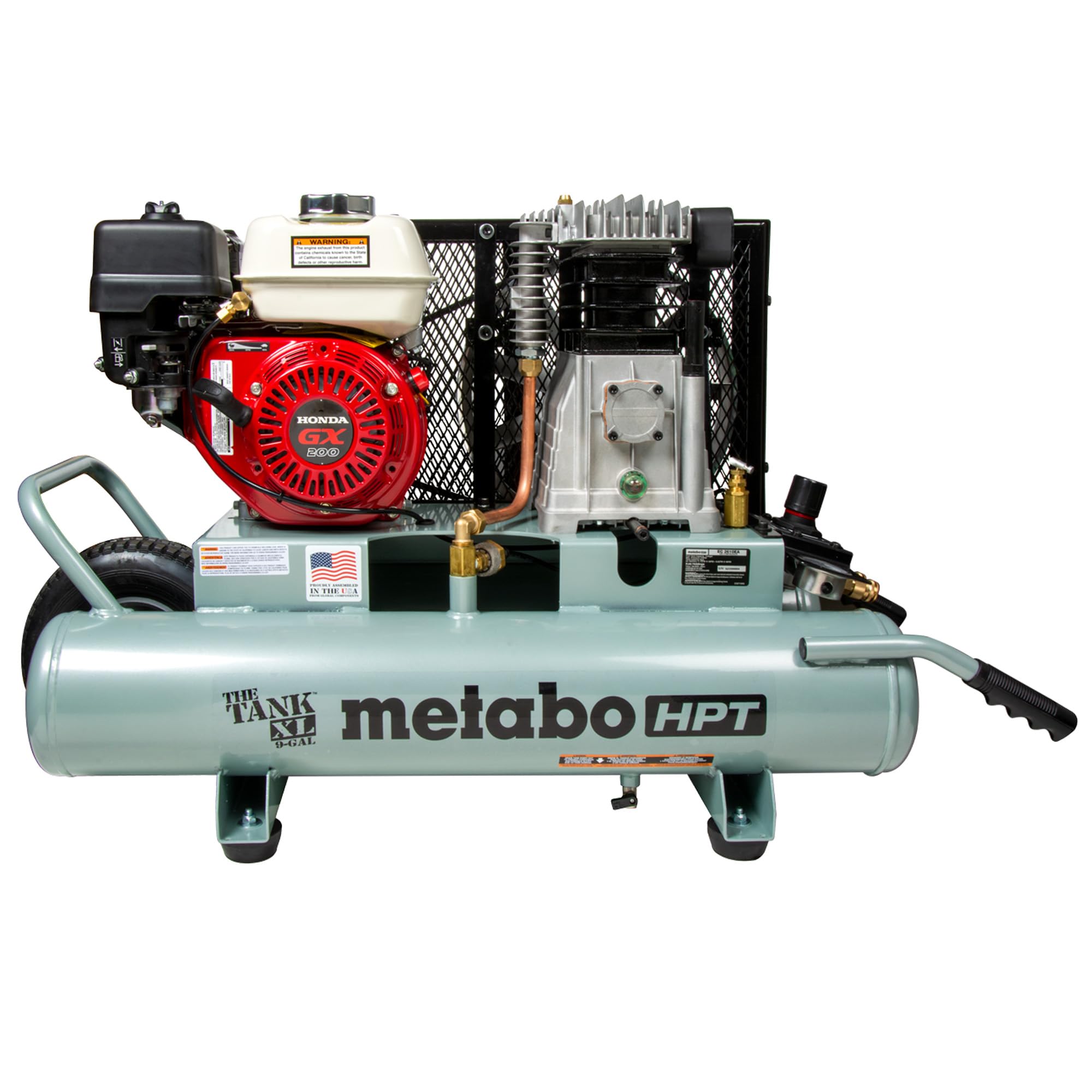 Compresor de aire Metabo HPT, carretilla, motor Honda GX 160, 8 galones ...
