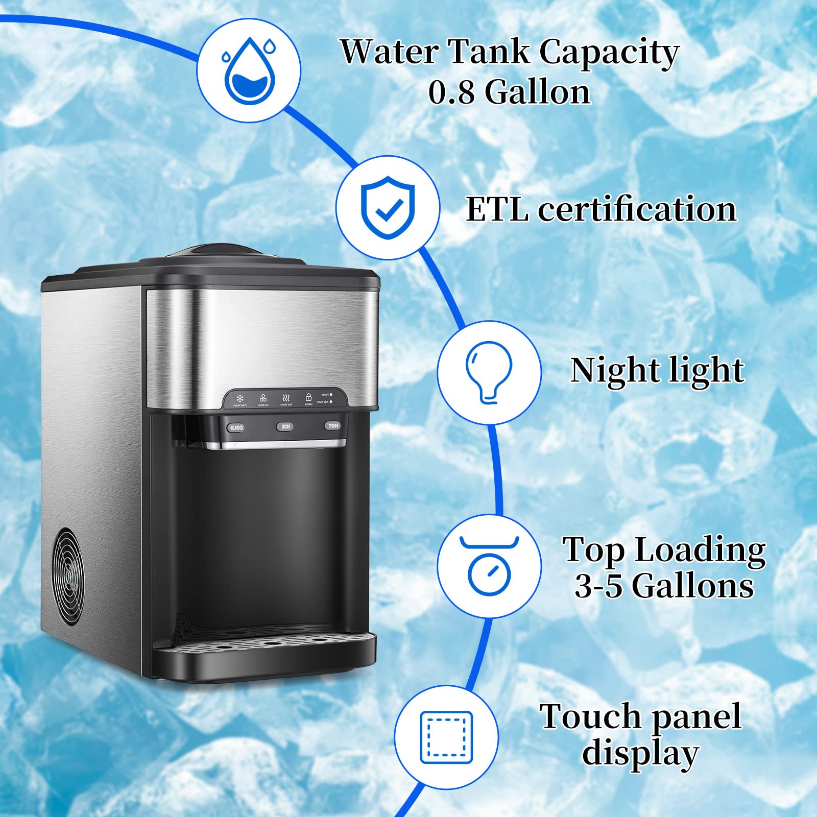 Mua Water Dispenser for 5 Gallon Bottle, Top Loading Water Cooler with ...