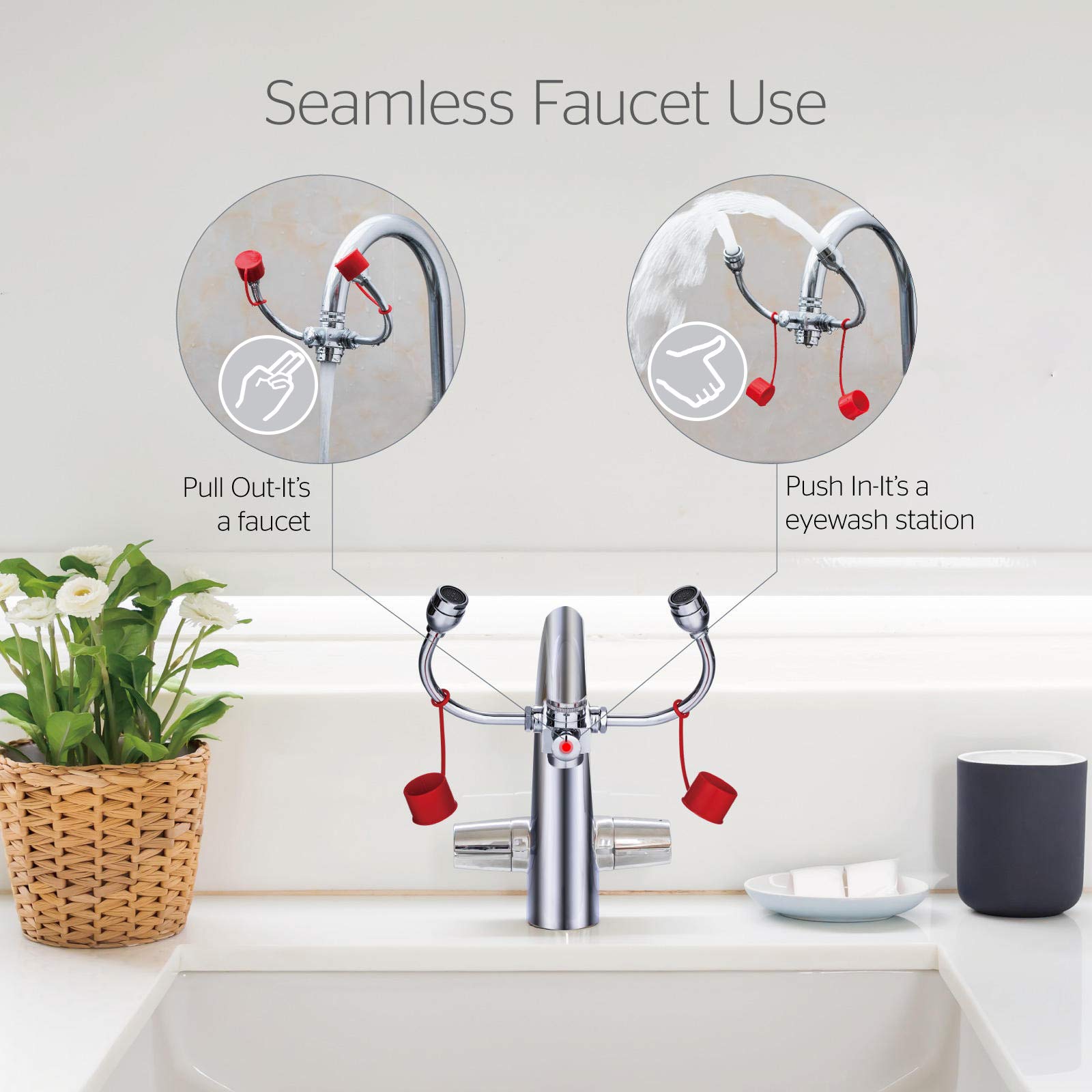 Mua Beauty Kate Eye Wash Station, Emergency Eyewash Stations Faucet ...