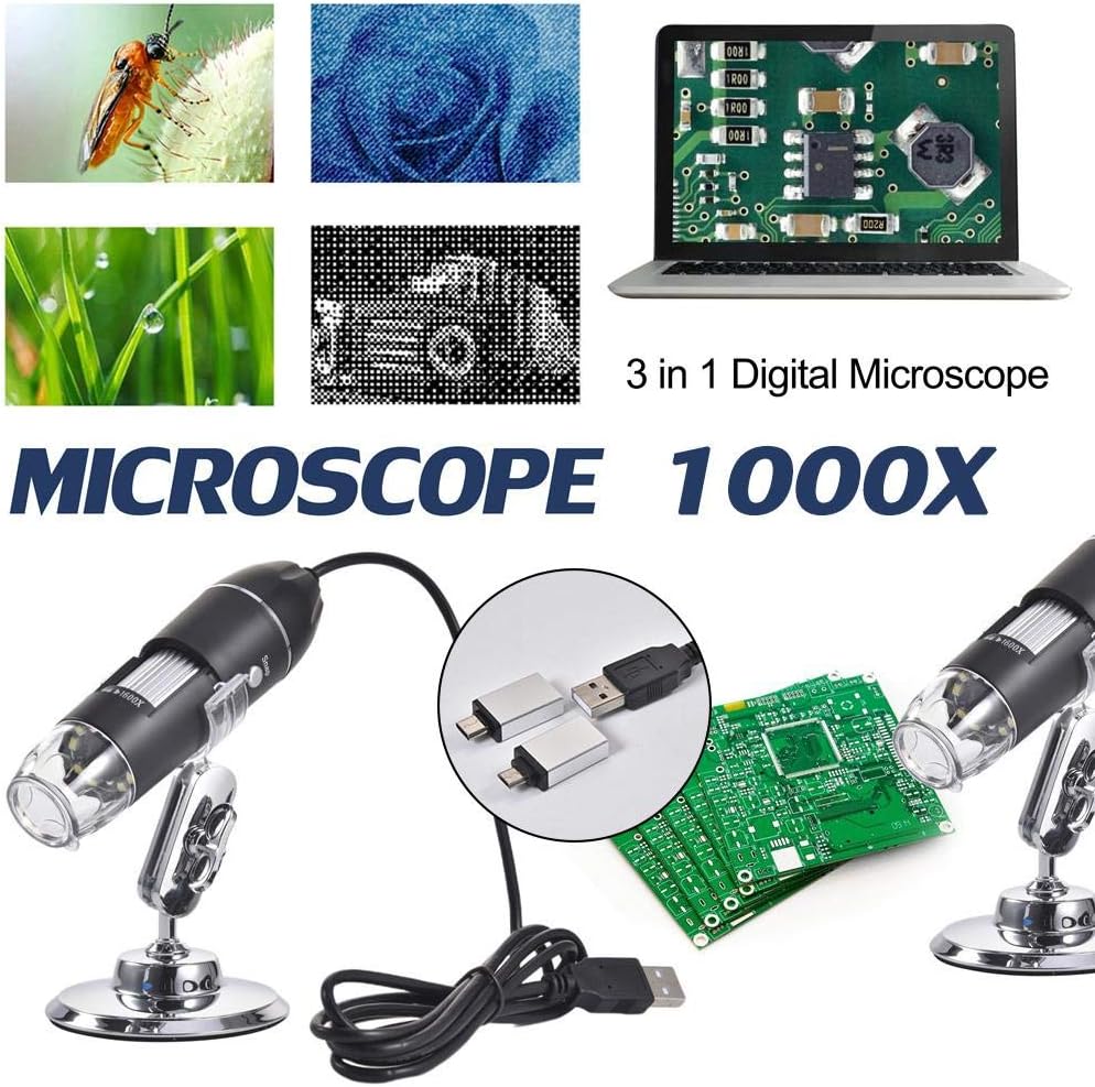Industrial & Scientific OTTF 3 in 1 Digital Microscope Set 1000X High ...