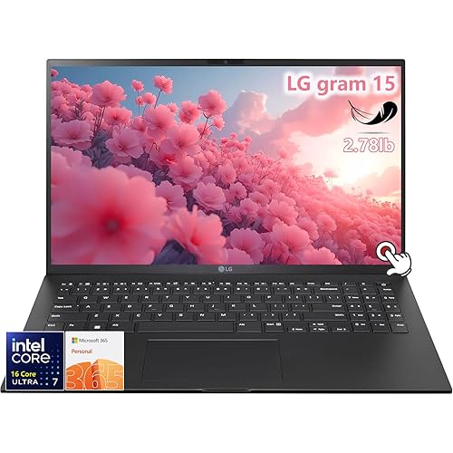LG-gram 15- Touchscreen Laptop Intel Core Ultra 7 155H - Windows 11 ...