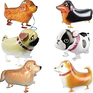 Amazon.com: Walking Animal Balloons Pet Dog balloons - 6pcs Puppy Dogs ...