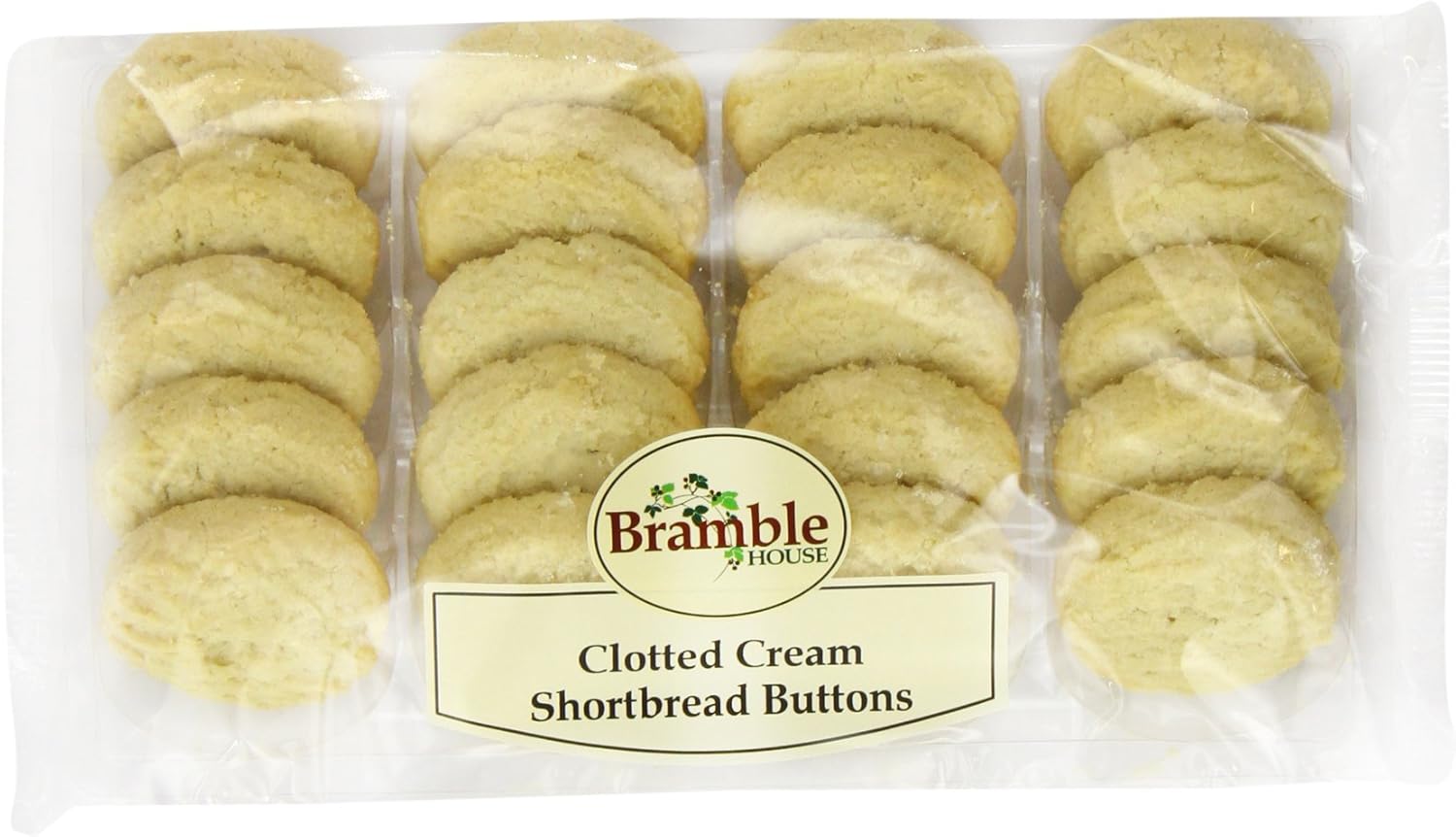 Bramble Bakery Clotted Cream Shortbread Buttons 250 g (Pack of 12 ...