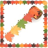 Amazon.com: Whaline 32.8Ft Fall Bulletin Board Borders Maple Leaves ...