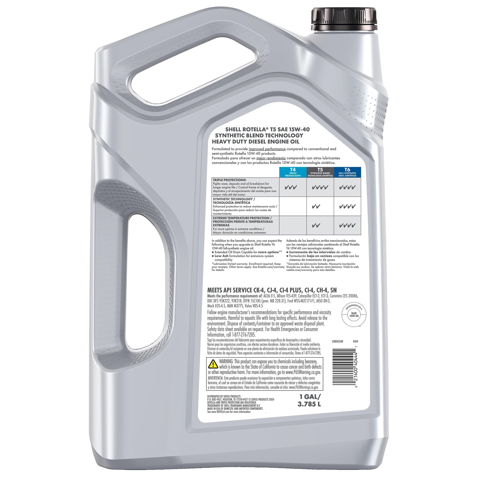 Mua T5 Synthetic Blend 15W-40 Diesel Engine Oil, 1 Gallon trên Amazon ...