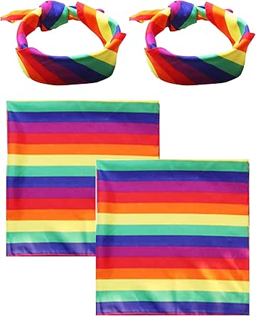 Amazon.com: Rainbow Bandanas Gay Pride LGBTQ Bandana Headband Unisex ...