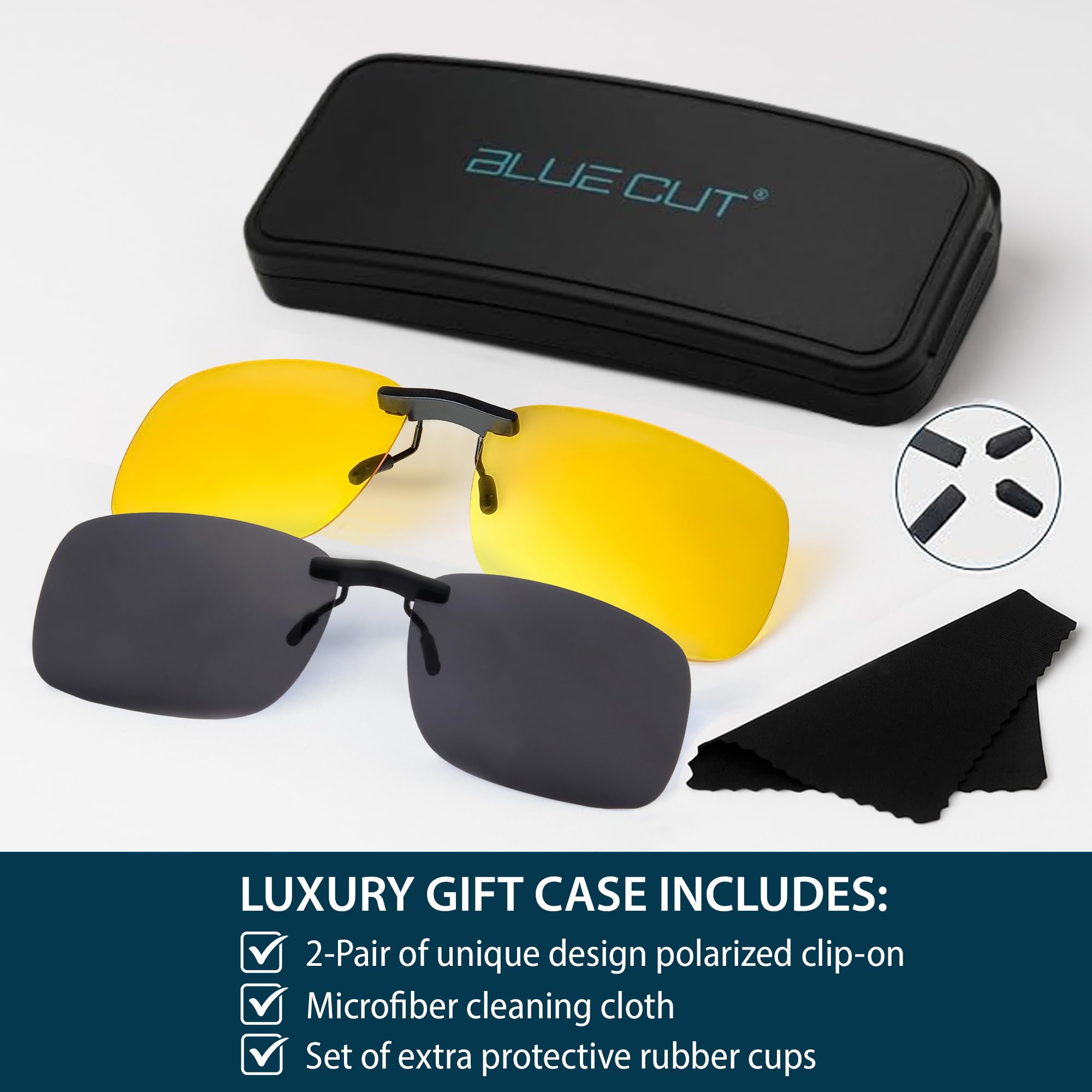 Mua BLUE CUT Clip on Polarized Night Vision, Driving Sunglasses UV 400 ...