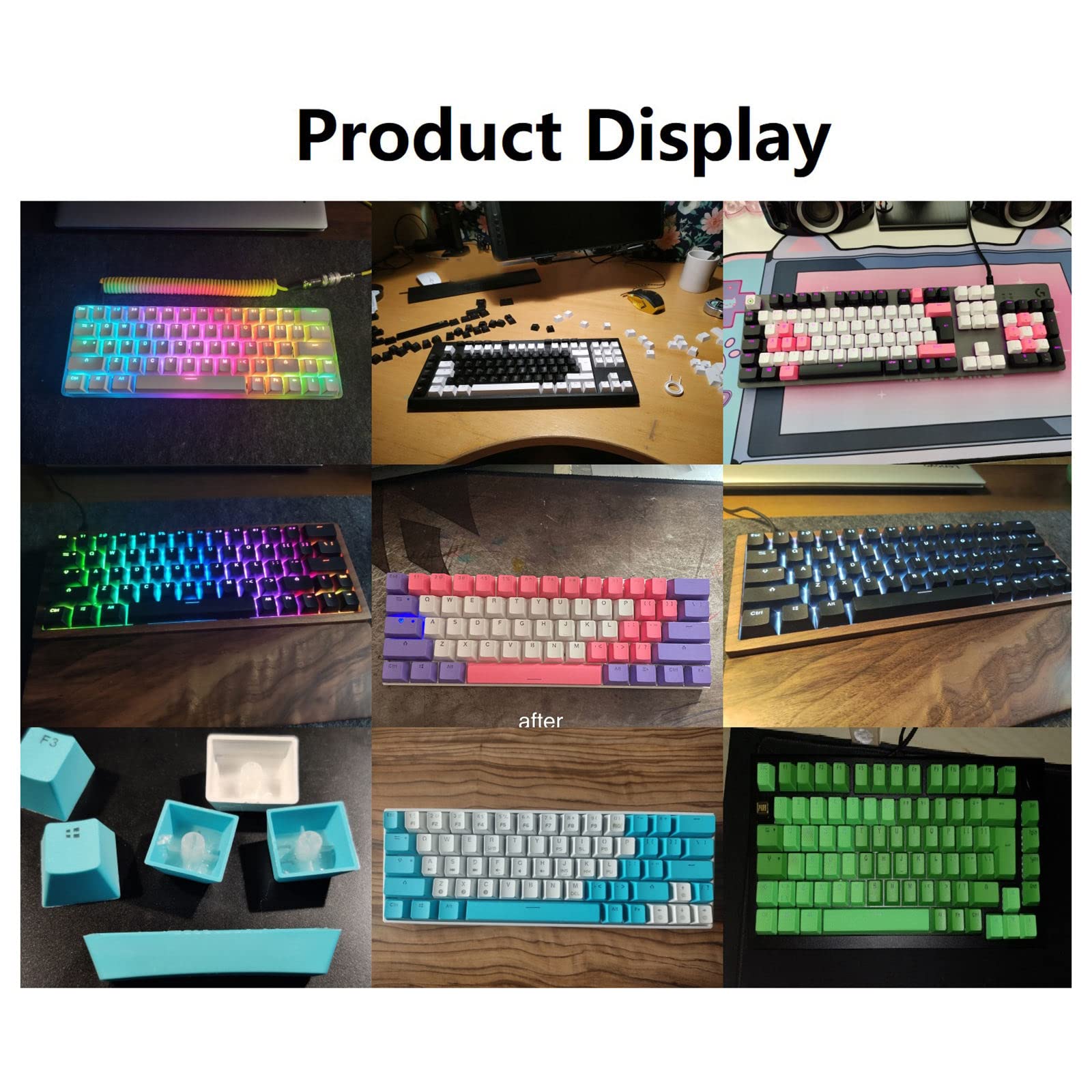 Mua STARTIST PBT Key Cap for Suit 61 64 68 71 82 84 Layout Keyboard ...