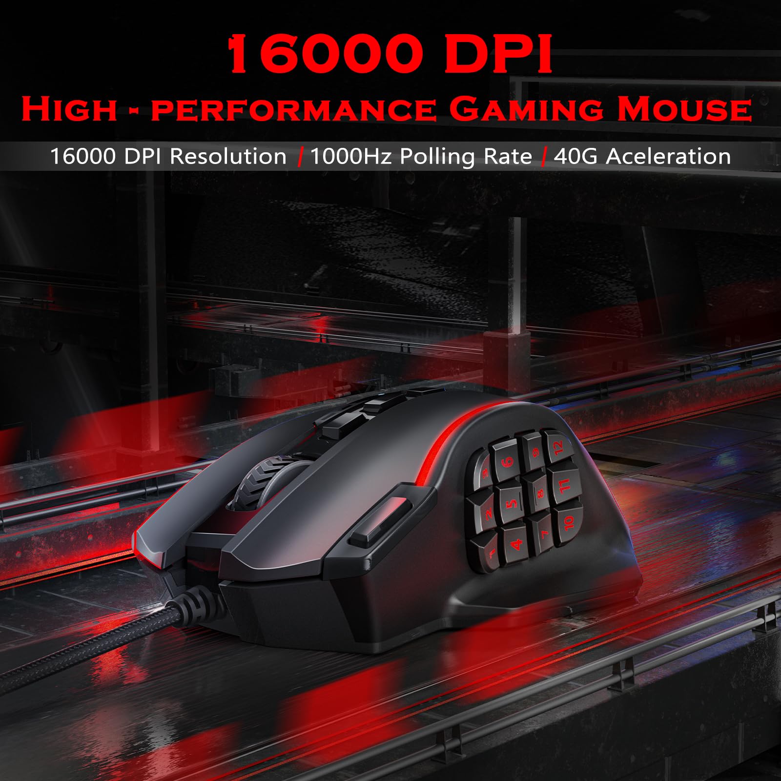 Mua Redragon Gaming Mouse, MMO Gaming Mouse UP 16,000 DPI, 16 Macro ...