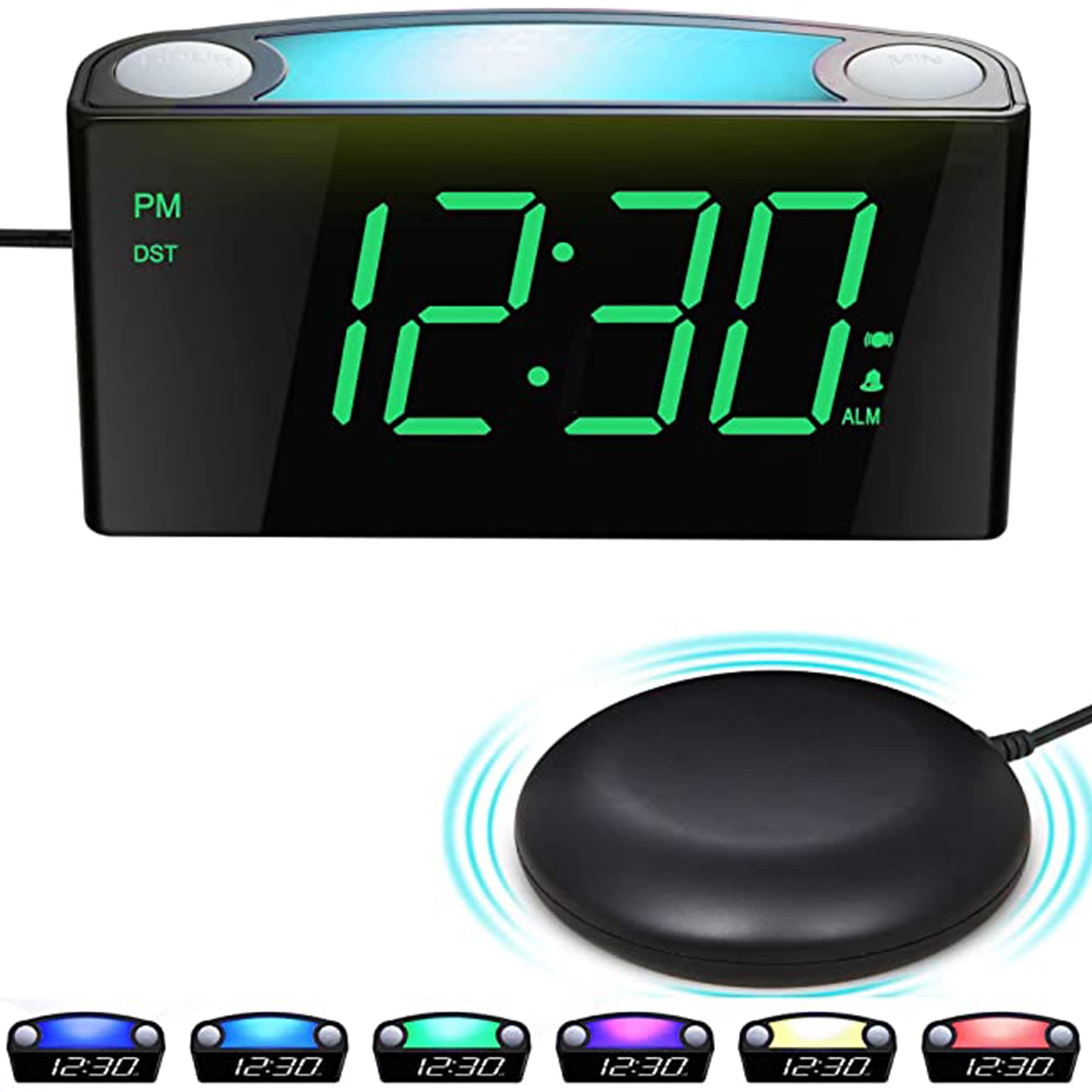 Mua Extra Loud Alarm Clock for Heavy Sleeper, Digital Vibrating Alarm ...