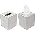 Amazon.com: EXCELLO GLOBAL PRODUCTS Rustic White Barnwood Tissue Box ...