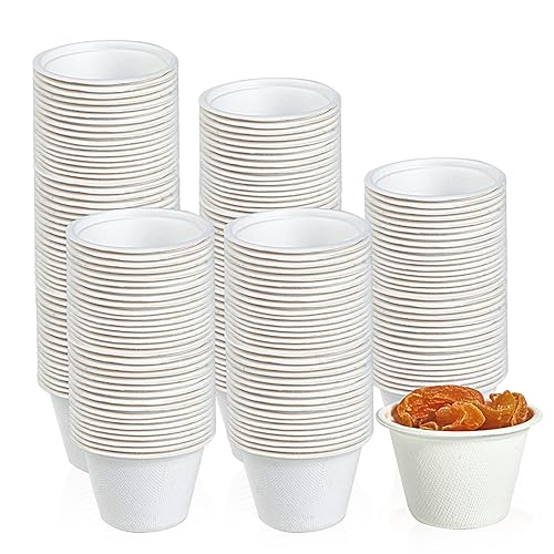 ECOLipak 200 Pack 4 oz Compostable Portion Cups, 100% Biodegradable ...