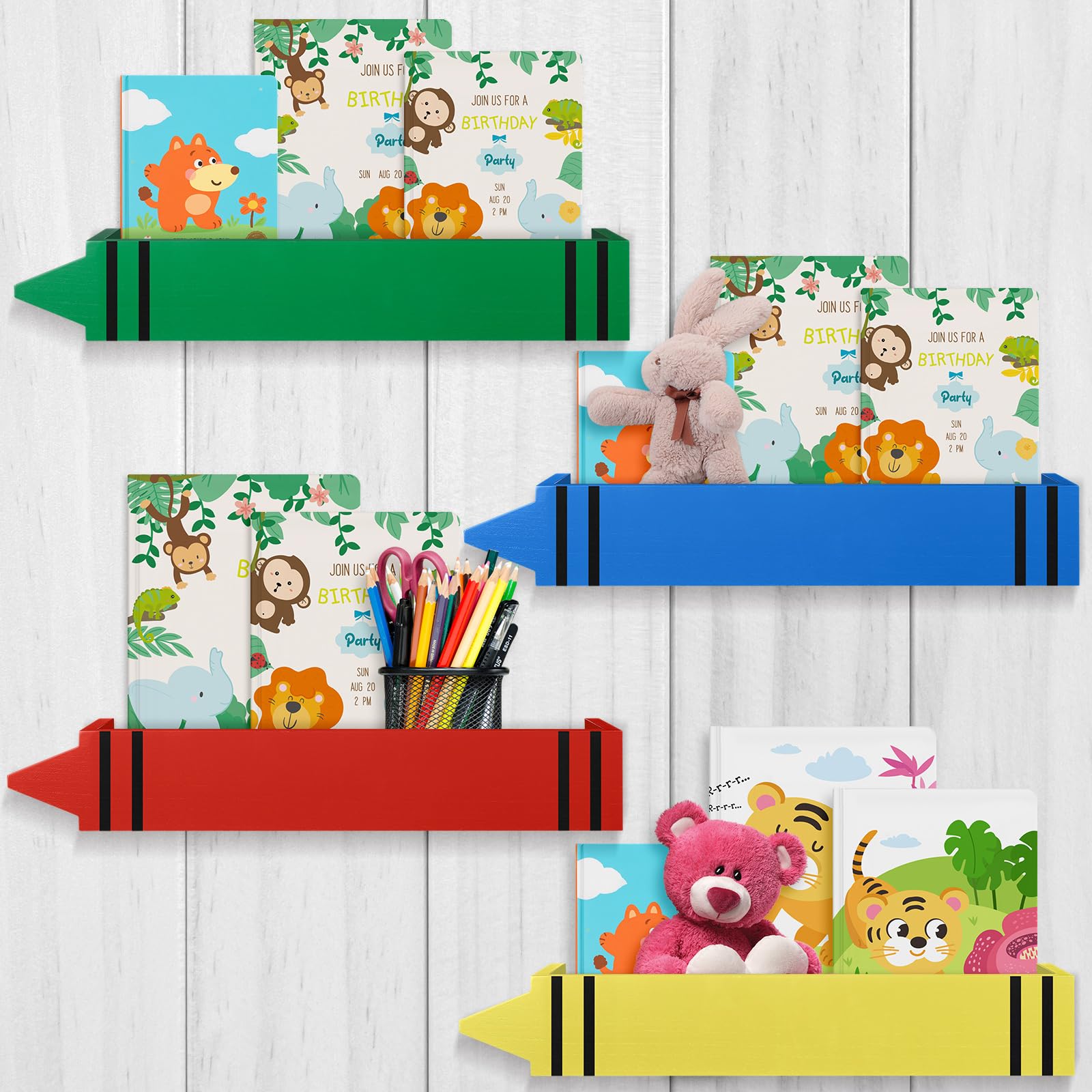 4 Pack Back to School Colorful Crayon Classroom Decor, 24 Inches ...