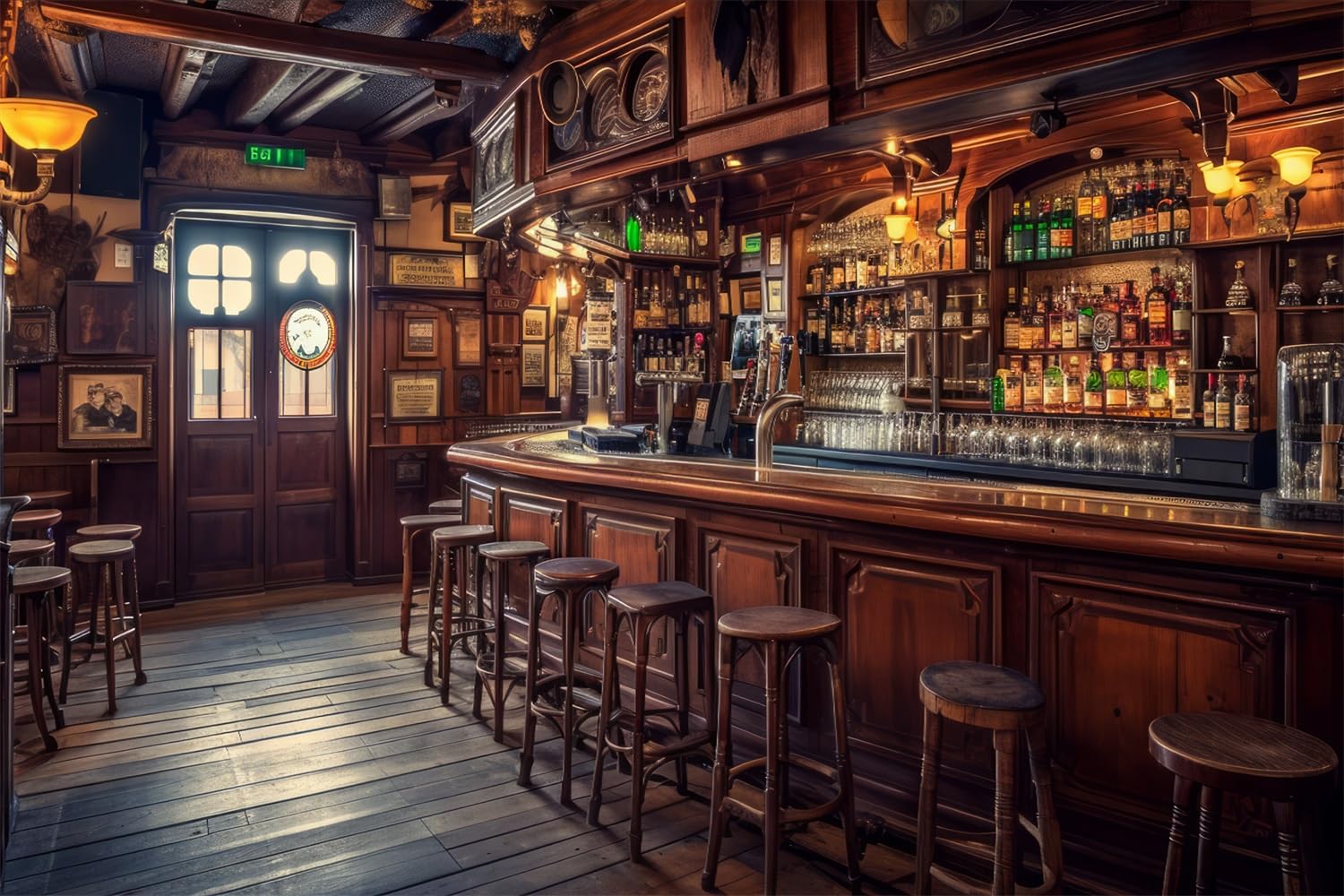 SADFA 10x8ft Western Saloon Backdrop Vintage Retro Bar Background ...