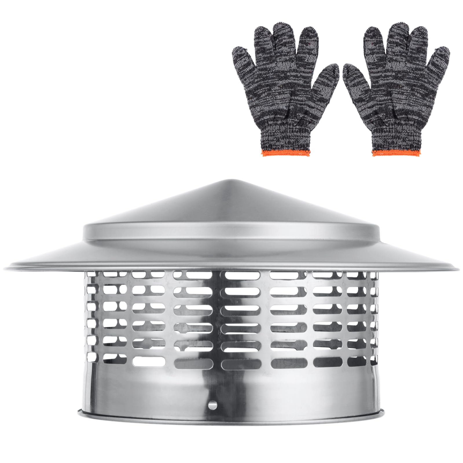 Lnrueg 6.3" Cone Top Chimney Cap, Round Roof Rain Chimney Cover with ...
