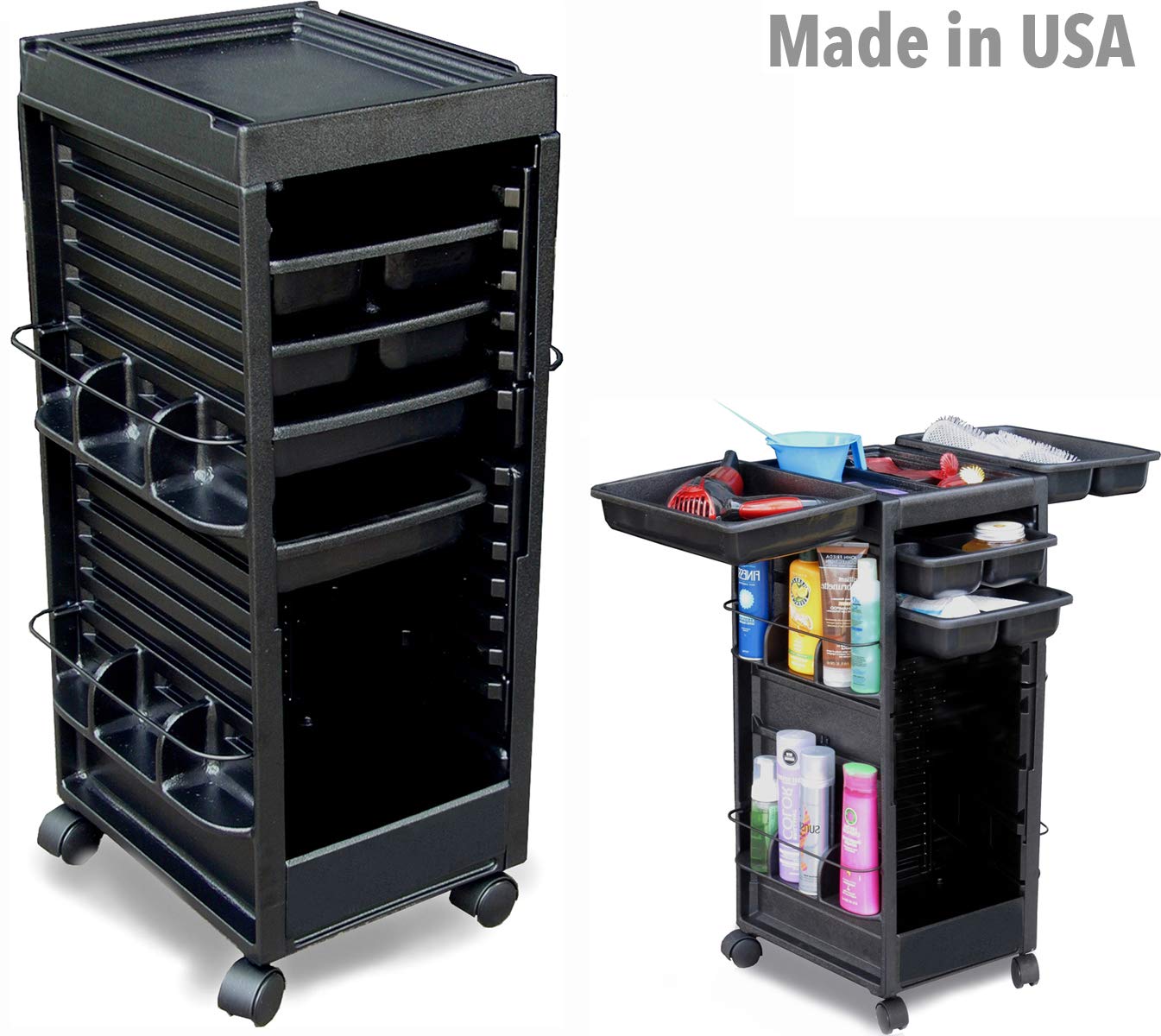 N20-HF Salon Roll-About Roller Cart Trolley Non Lockable Made in USA by ...