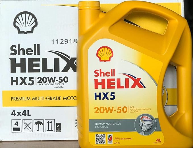 SHELL HELIX HX5 20W-50 PREMIUM MULTI-GRADE MOTOR ENGINE OIL 4 * 4LTR ...