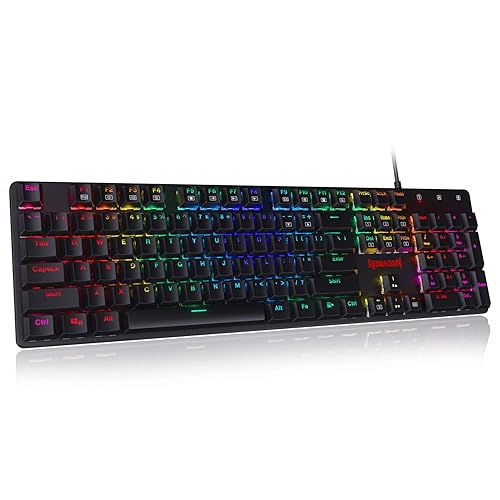 Redragon K589 Shrapnel RGB Low Profile Mechanical Gaming Keyboard, 104 ...
