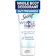 Amazon.com : Secret Whole Body Deodorant Cream for Women, Unscented, Aluminum Free Deodorant ...