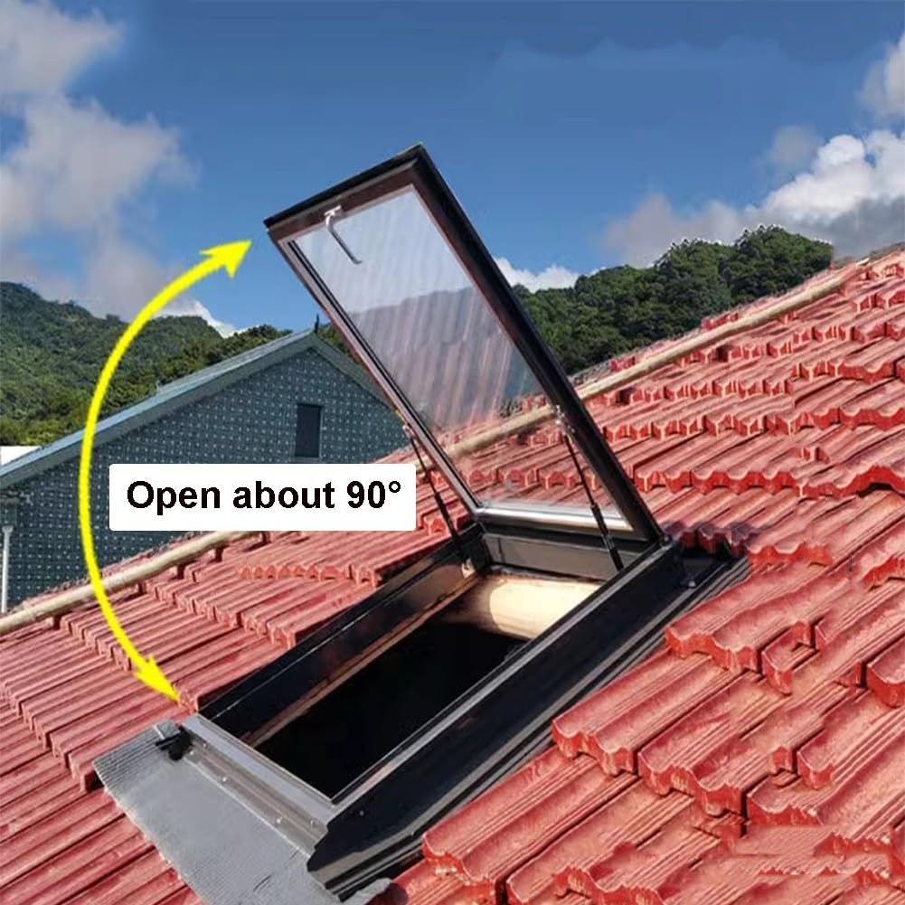 XILYZMO Roof Window, Aluminium Egress Skylight， Manual Venting Multi ...