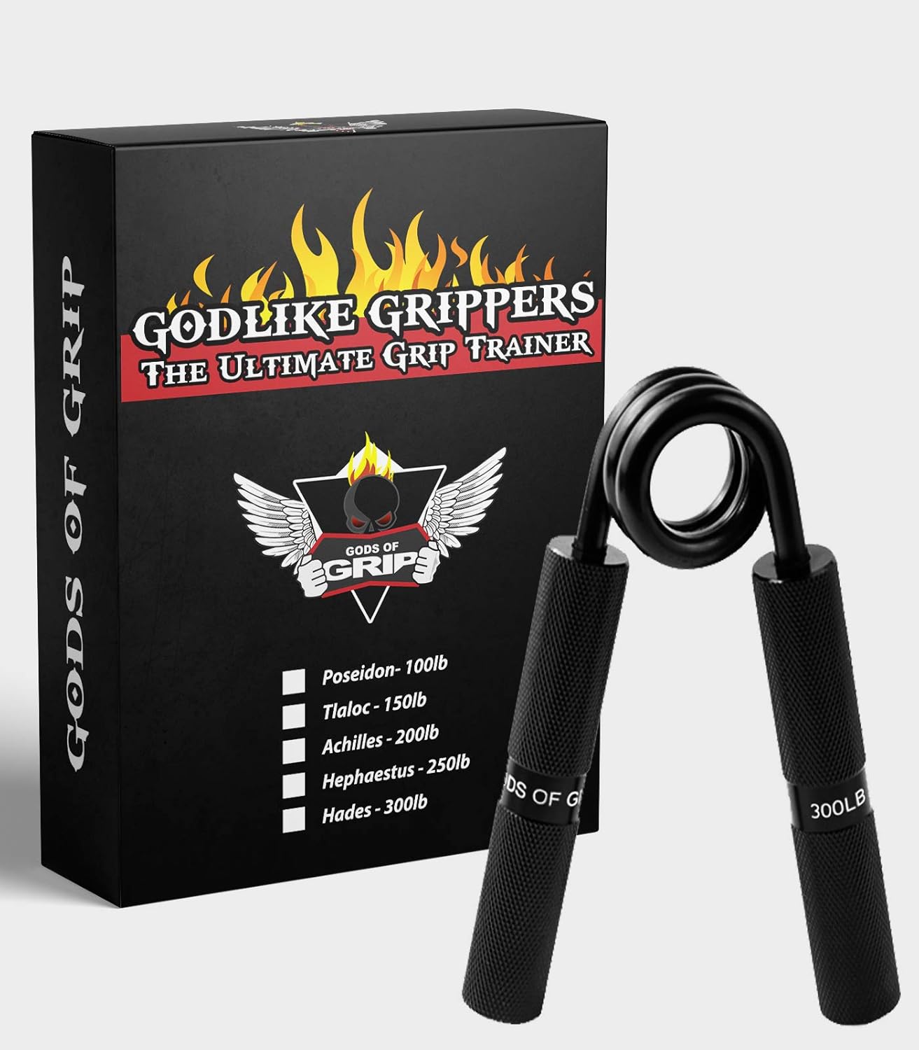 Gods Of Grip OFFICIAL Godlike Grippers – Hades 300lb Black – BigaMart