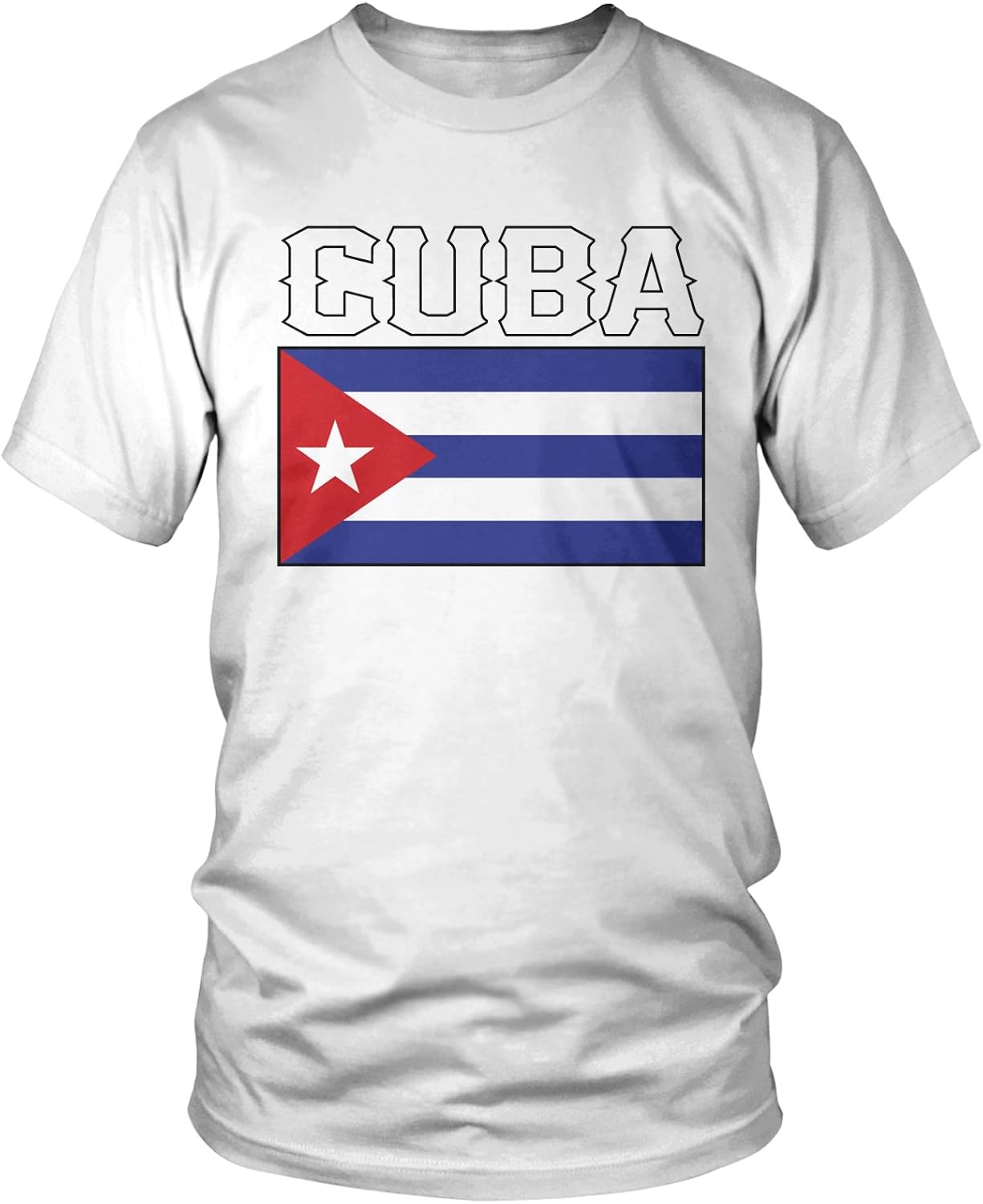 Amdesco Men's Cuban Flag, Flag of Cuba T-Shirt, White Small: Amazon.ca ...