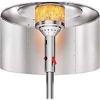 Amazon Basics Outdoor Round Stand Up Patio Heater Cover, Black : Amazon ...