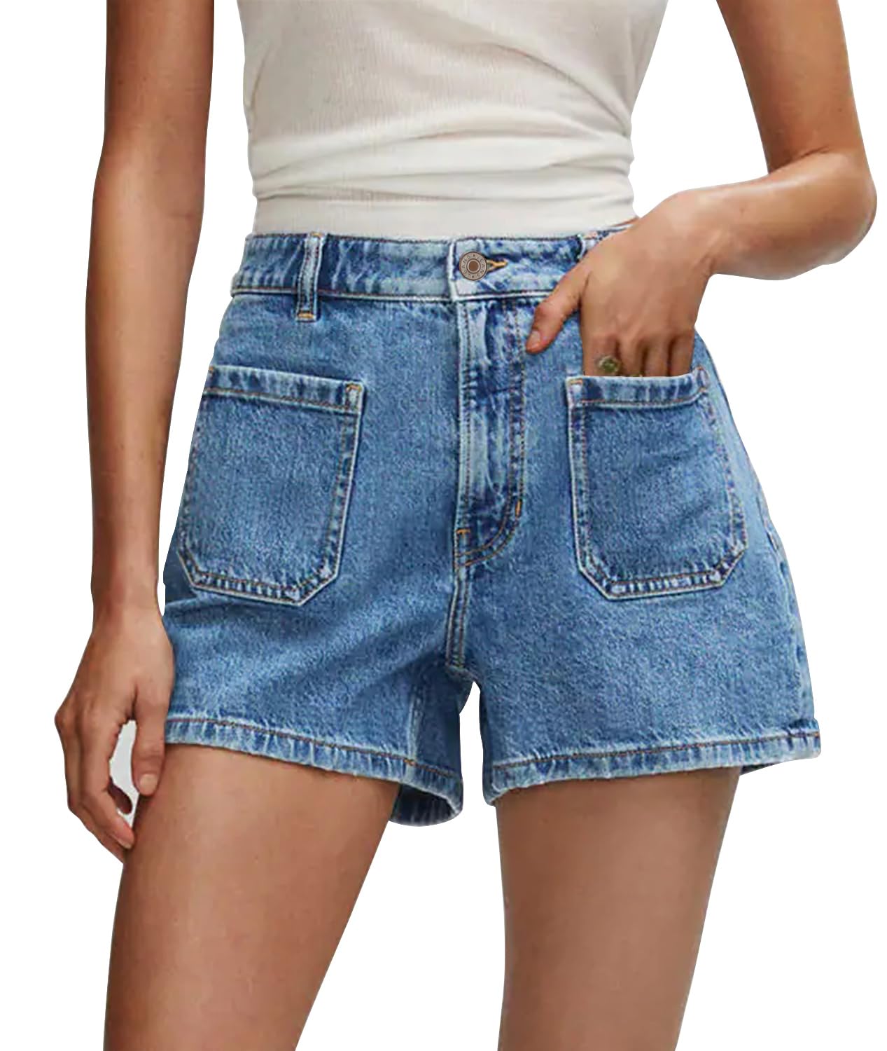 onlypuff Womens Jean Shorts Denim Shorts Distressed Jean Shorts Women ...