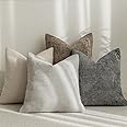 Amazon.com: LANANAS Neutral Decorative Throw Pillow Covers 18x18 Inch for Living Room Couch Bed ...