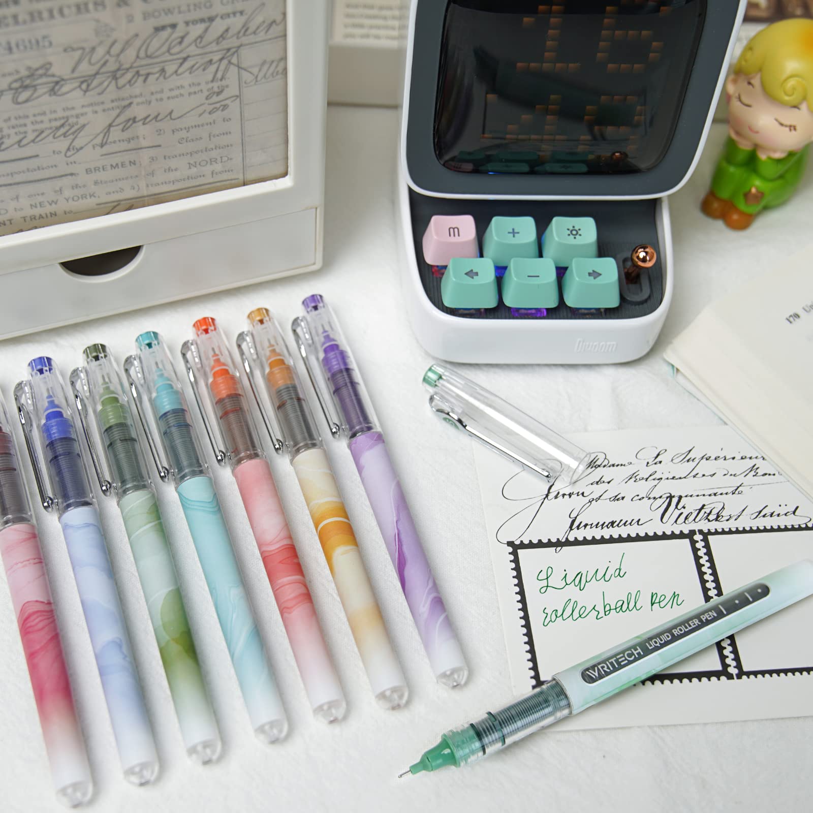 Mua WRITECH Liquid Ink Rollerball Pens: Multi Colored 0.5mm Extra Fine ...