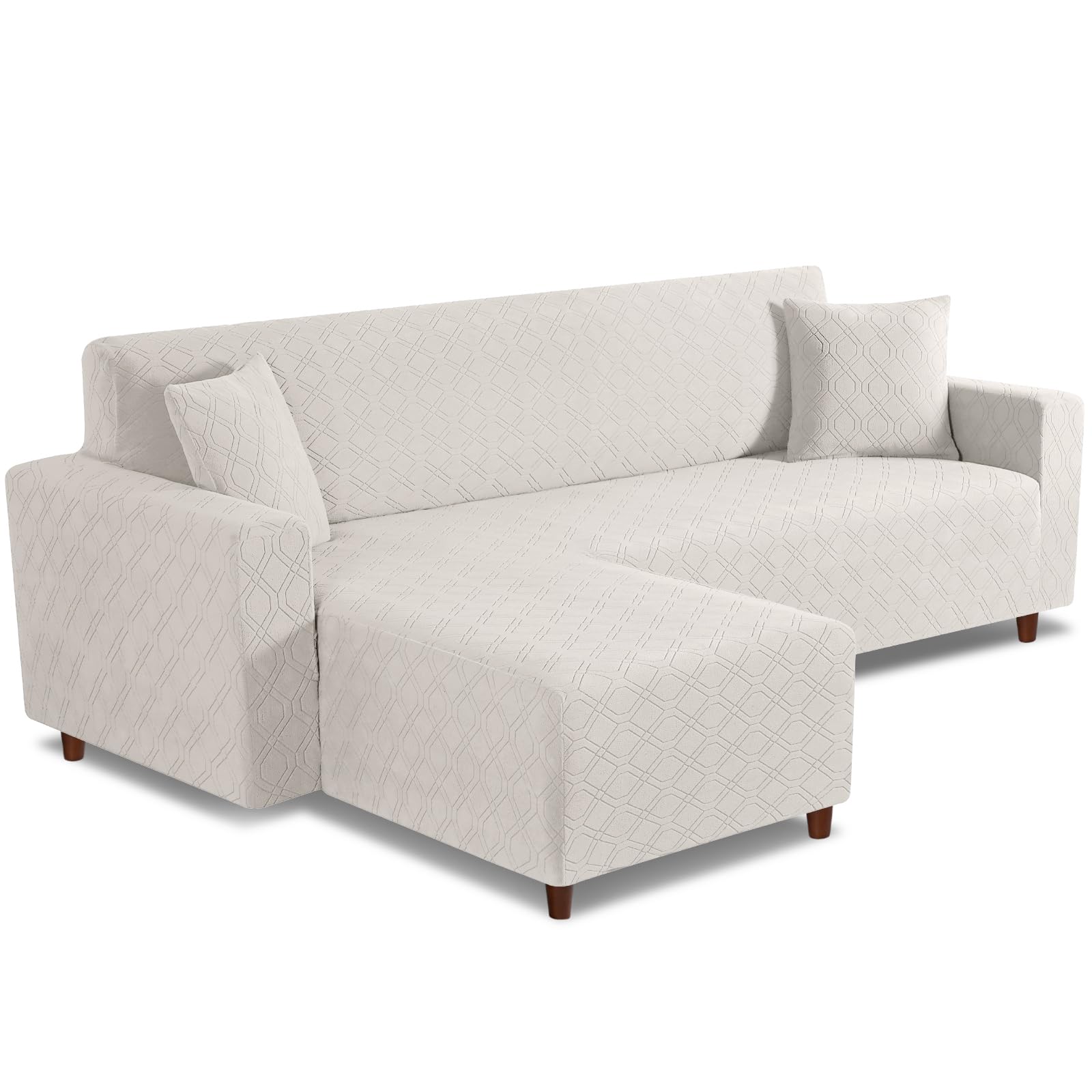 VANSOFY Couch Cover L Shape Washable Sofa Cover 1-Piece L Shape Sofa ...