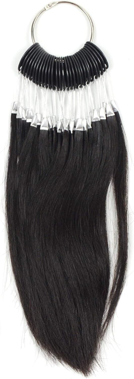 30 strands/set 100% Human Hair Swatches Testing Color Rings for Human ...