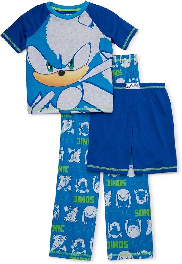 Amazon.com: Sonic Boys' Short Sleeve 3pc Pajama Set: Clothing