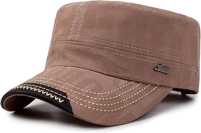 H/A Schlichte einfarbige Herren-Militär-Kappe für Frühling und Sommer ...