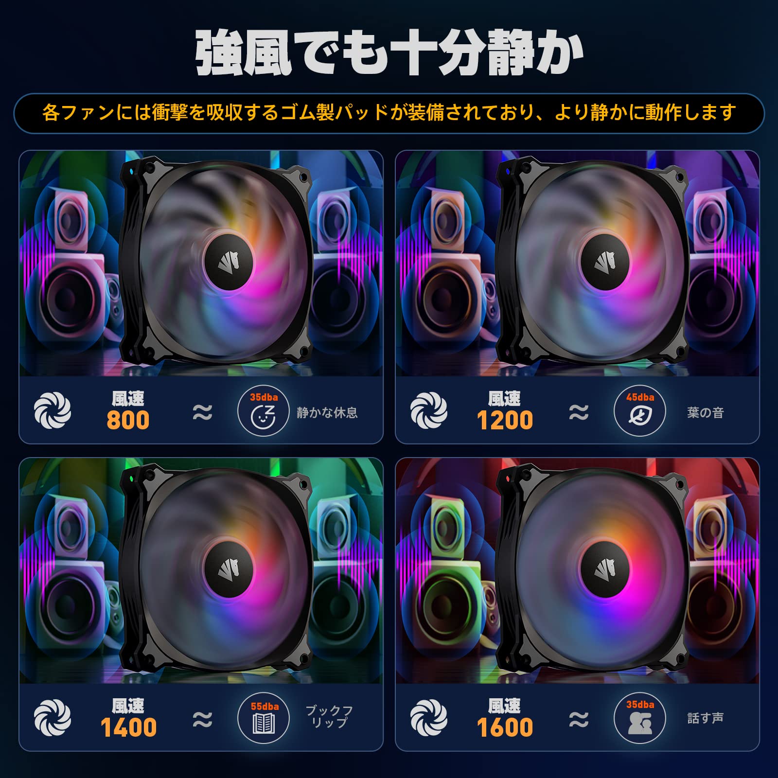 Mua AsiaHorse Rocket-X Music RGB Fan, 120mm PC Case Fan, 5V 3 Pin ARGB ...