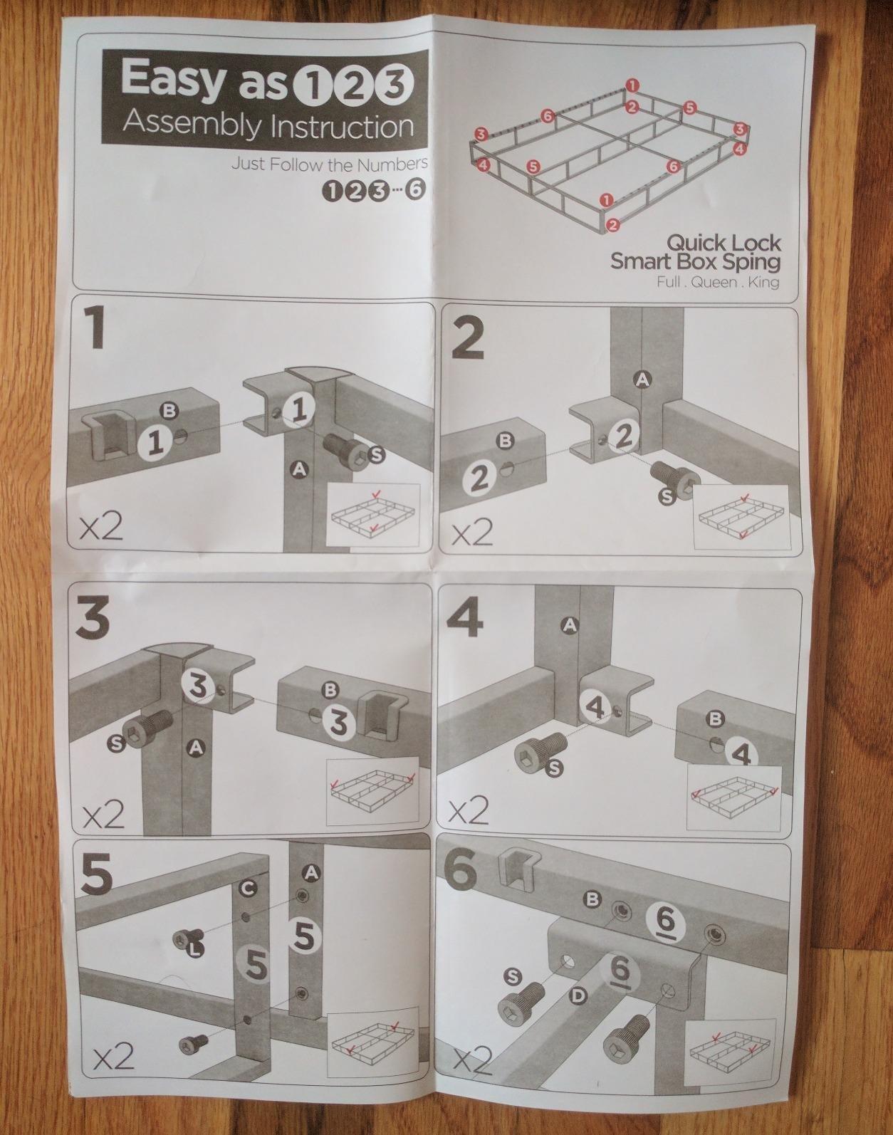 $35/mo - Finance ZINUS Quick Lock Metal Smart Box Spring / 4 Inch ...