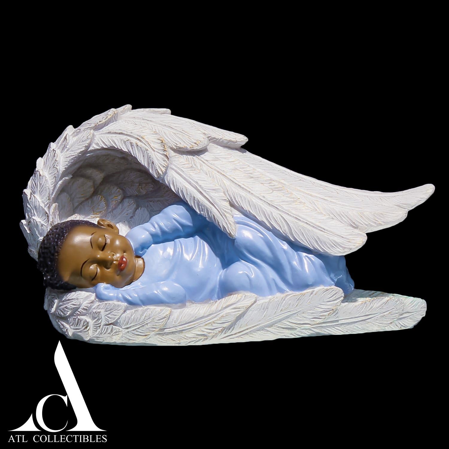 Amazon.com: Thecollectibleshop African American Baby Boy Angel Figurine ...