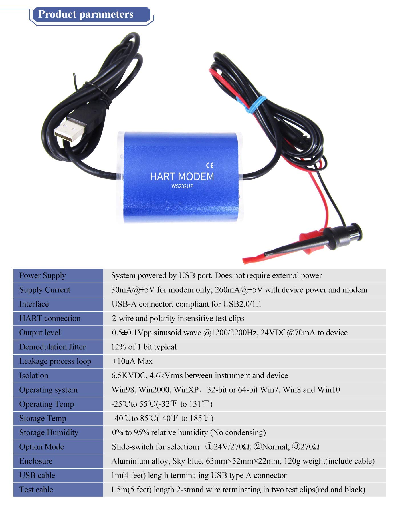 Mua YJINGRUI USB Hart Modem USB to Hart Protocol Modem Hart Transmitter ...