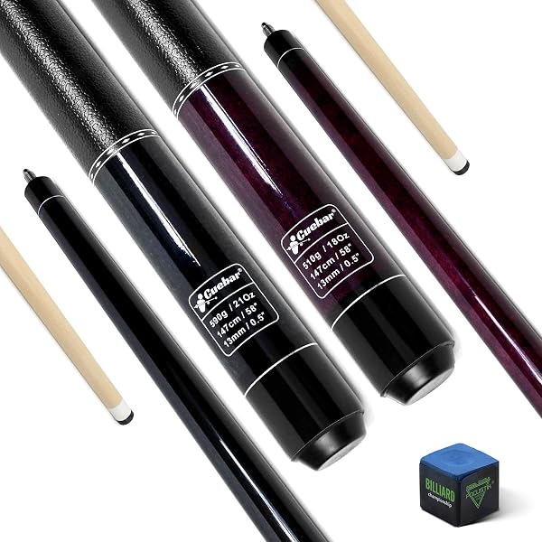 Home Pool Table Cues CUEBAR 2-Pack Pool Cues - 58 Inch Billiard Sticks ...