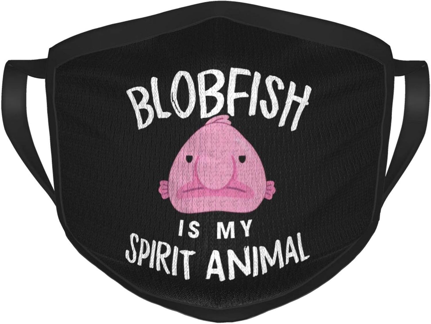 Blobfish is My Spirit Animal Adult Black Face Masks, Balaclava ...