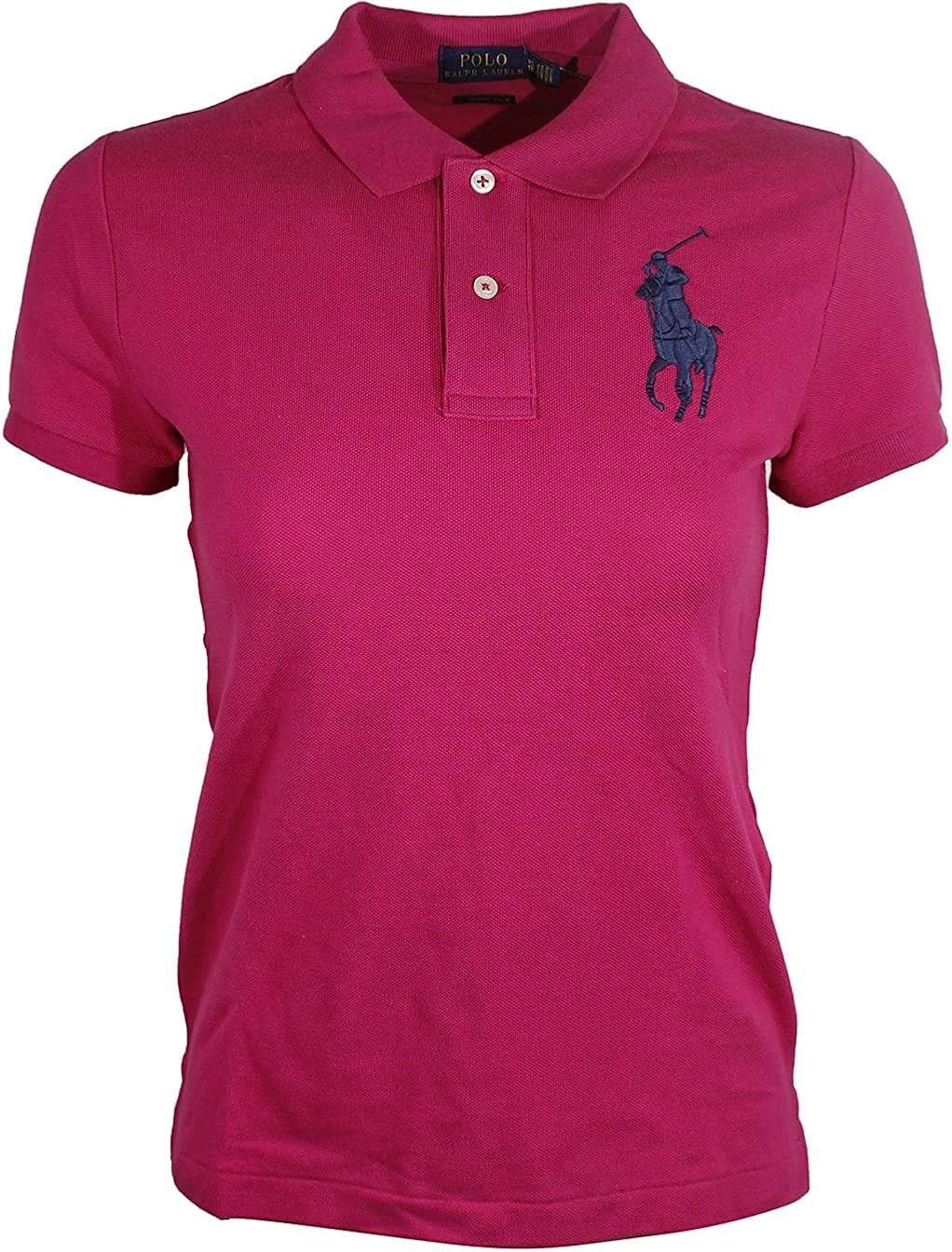Polo Ralph Lauren Women's Skinny Fit Big Pony Polo Shirt at Amazon Women’s Clothing store