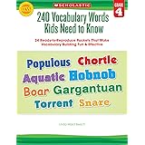 240 Vocabulary Words Kids Need to Know: Grade 3: 24 Ready-to-reproduce ...