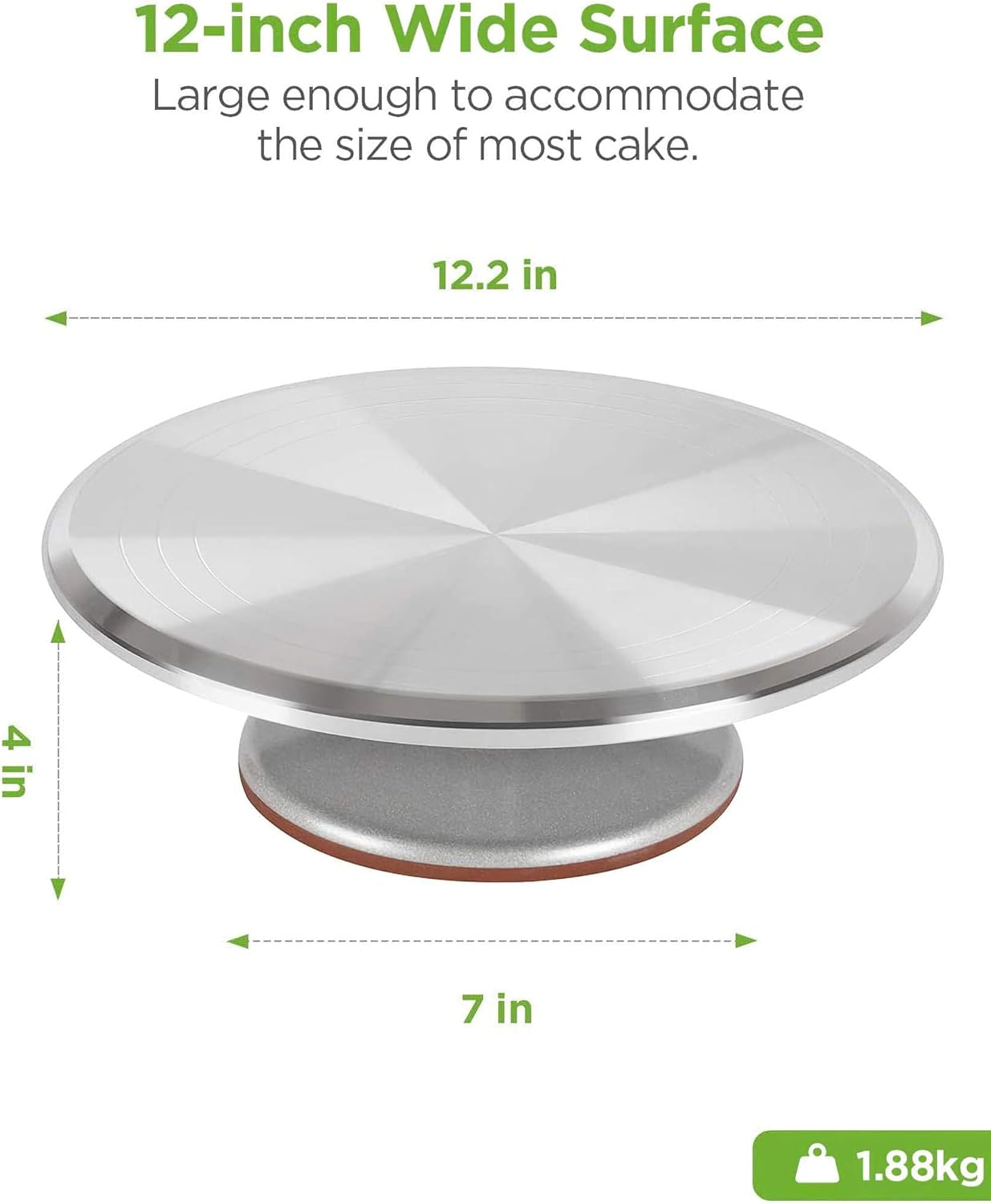 InnoGear Cake Turntable, 12 Inches Cake Decorating Stand Rotating Icing ...