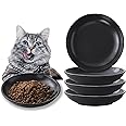Amazon.com : Ceramic Cat Food Bowl Set - 4 Pack Healthy Wide Shallow ...