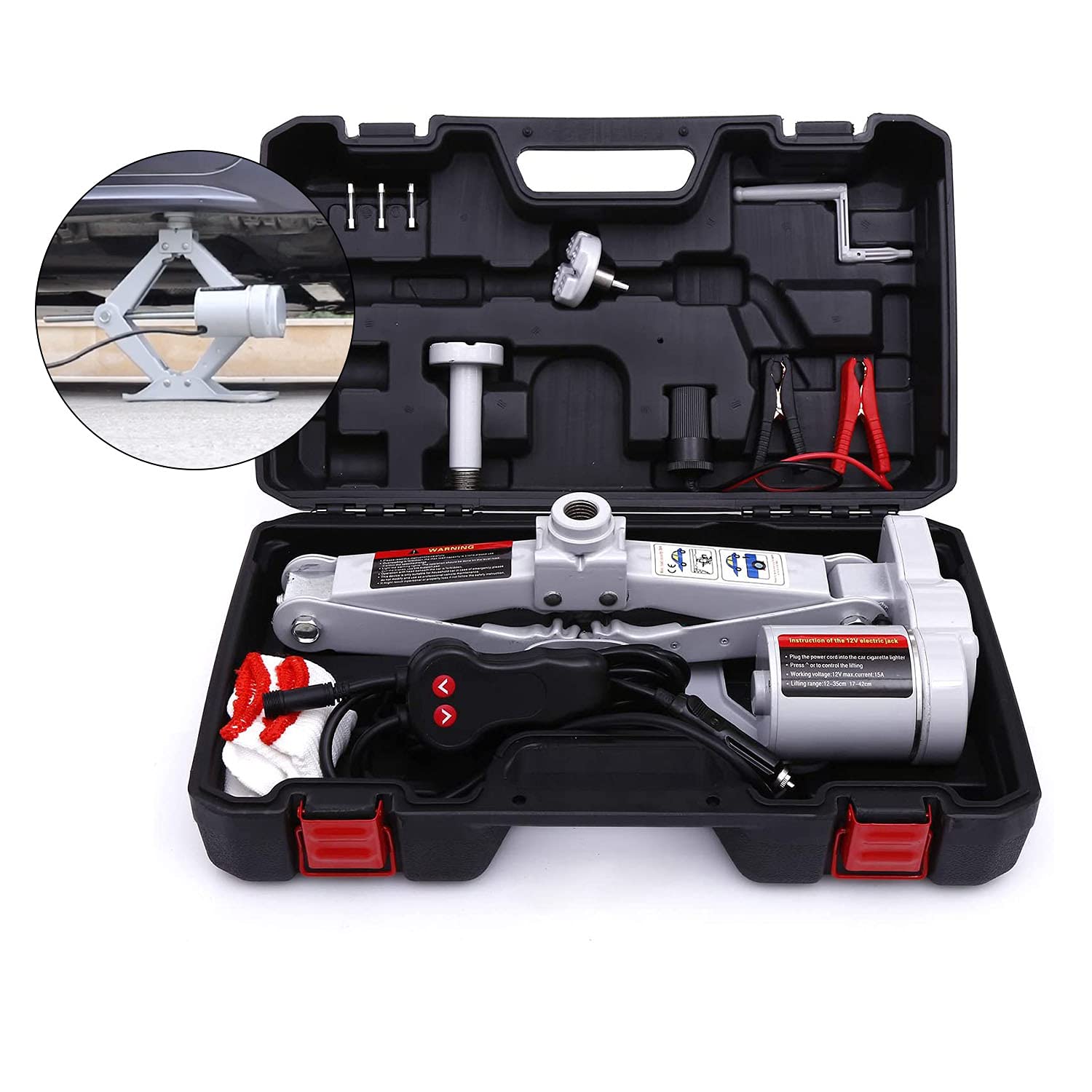 Mua Electric Car Floor Jack - 12V Trailer Car Jack Stands Kit 3 Ton ...