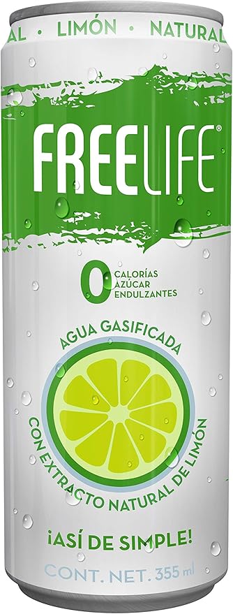 Agua gasificada con extracto natural de limón, cero azúcar, cero ...