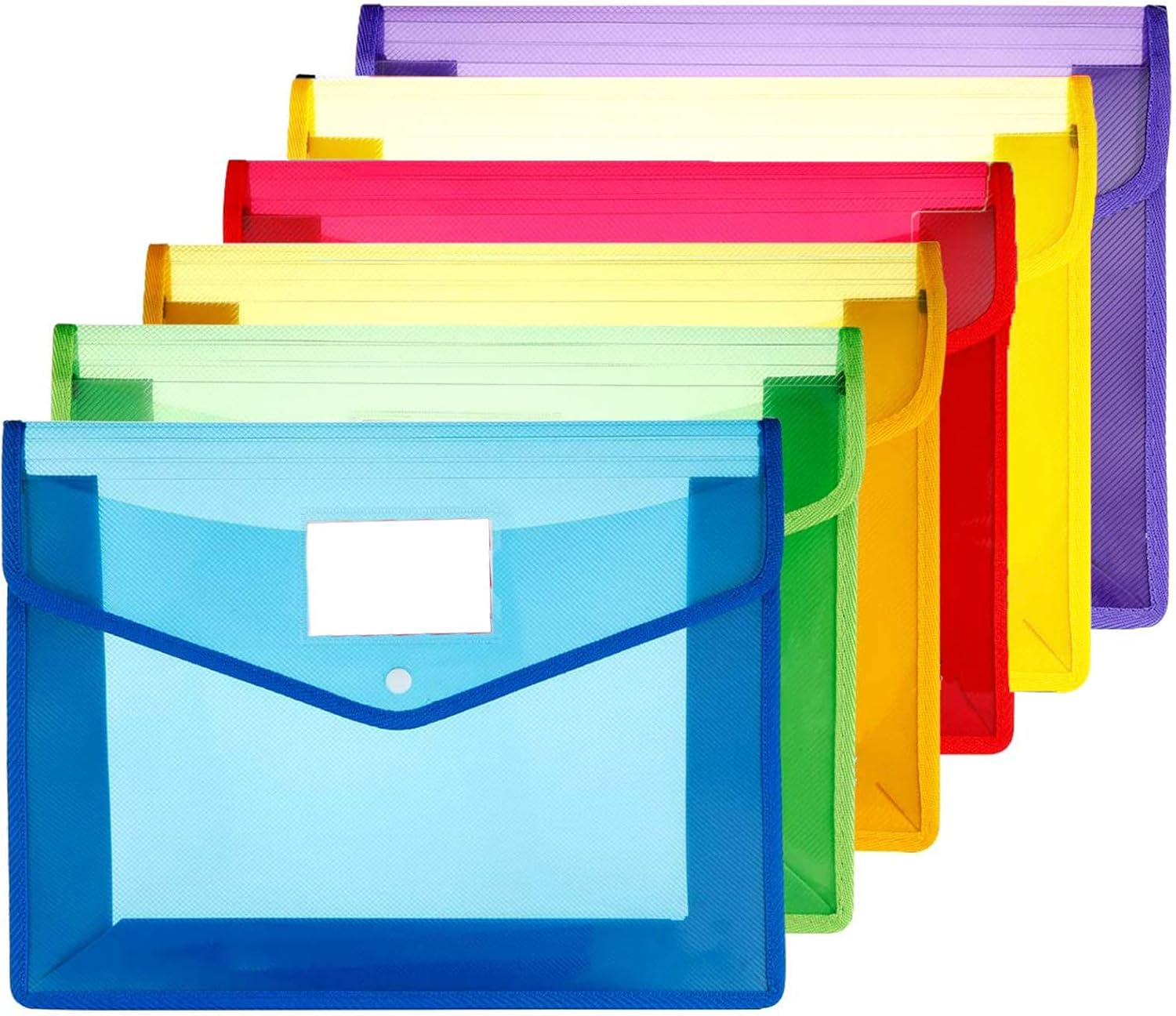 A4 Plastic Wallet Document Folder Poly Envelope With Snap Button And