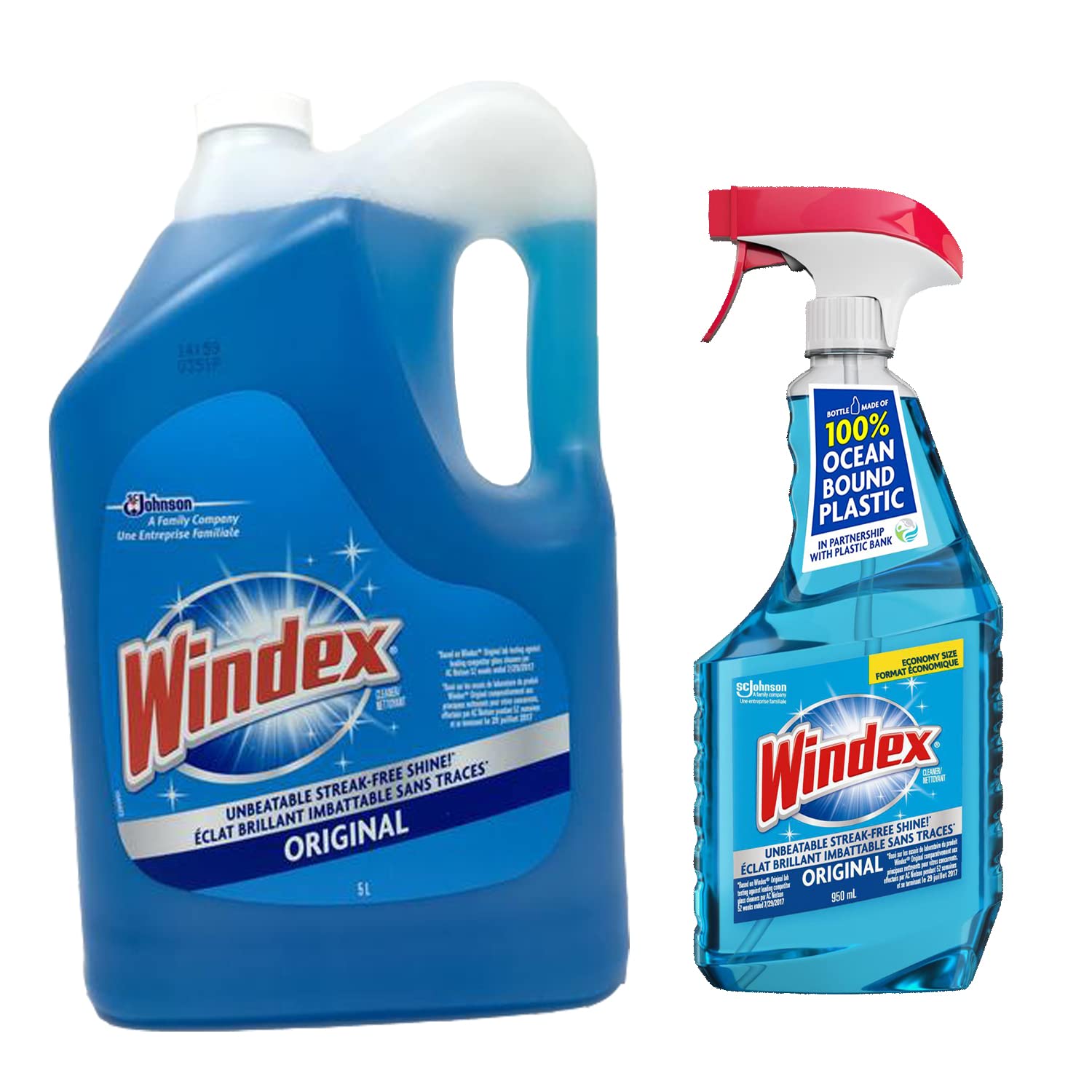 Mua Windex Original Glass Cleaner Set: 5L refill +950 ml Trigger Spray ...
