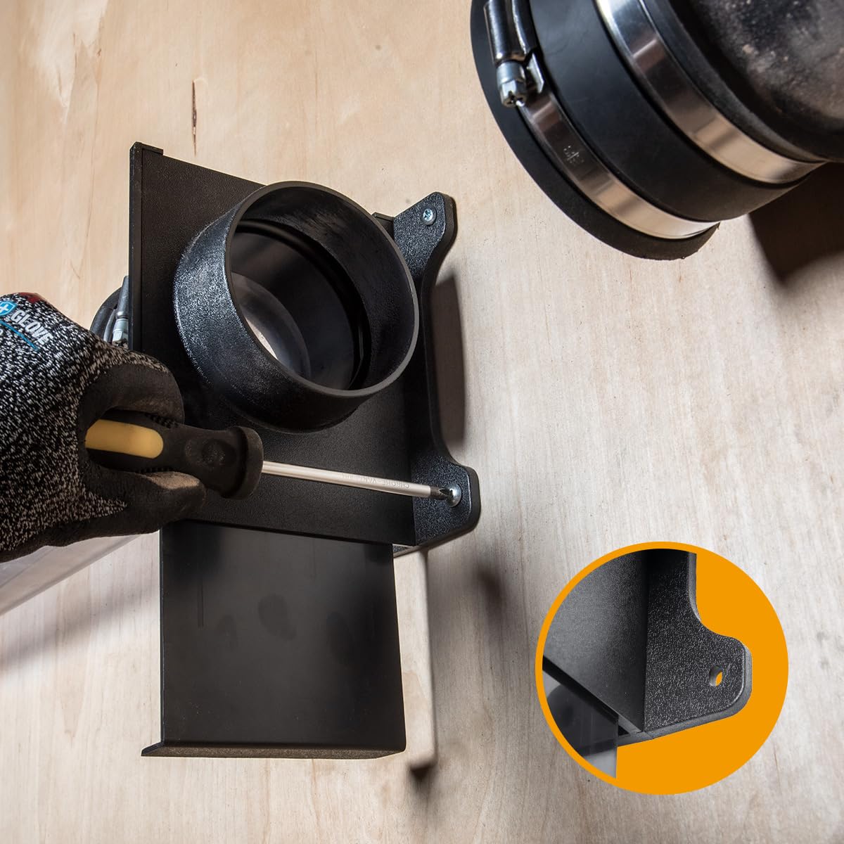 Mua POWERTEC 70357-P2 4 Inch Wall Mounting Blast Gate with Bracket for ...