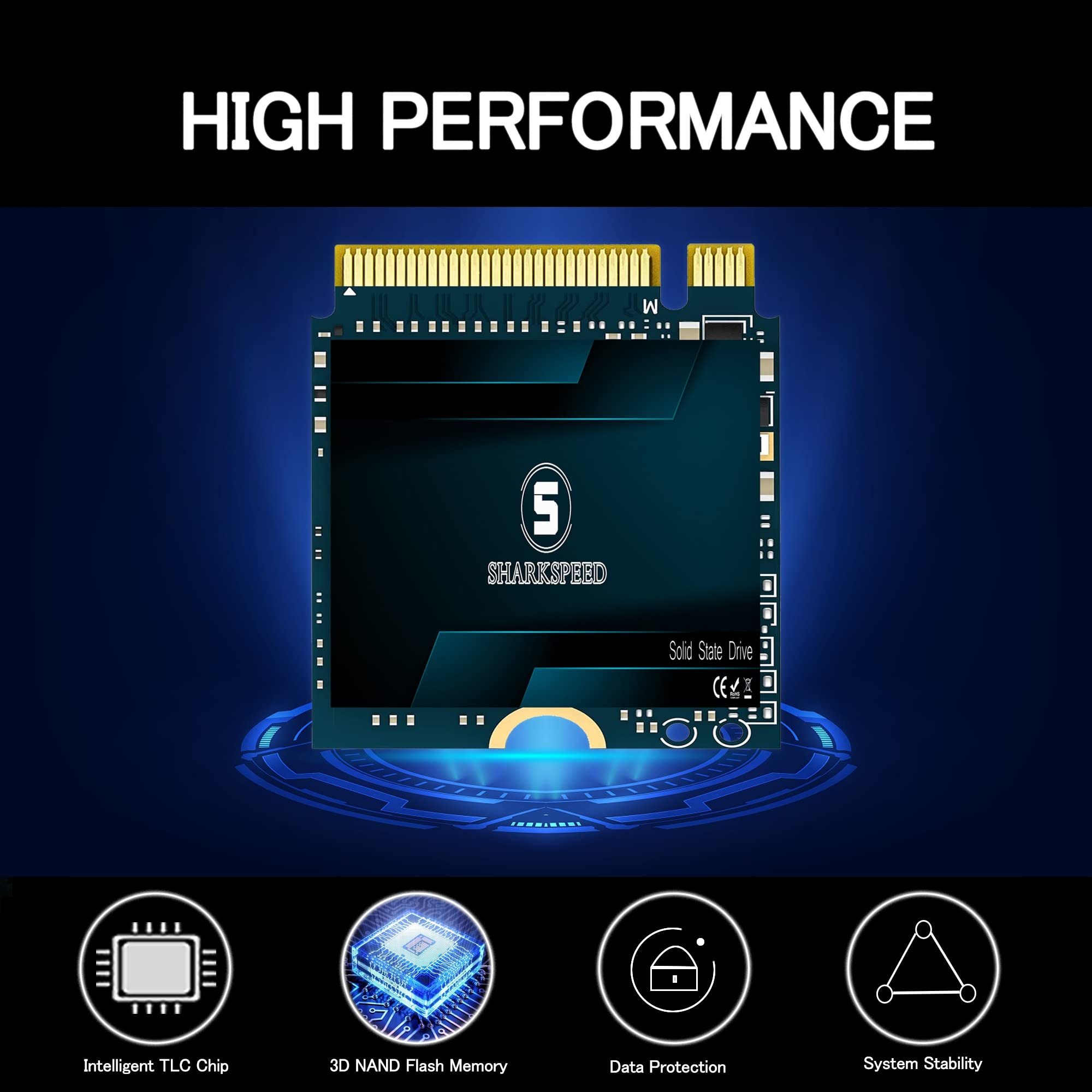 Mua S SHARKSPEED SSD M.2 2230 1TB NVME PCIe Gen 4.0x4 30mm 内蔵型 ゲームSSD ...